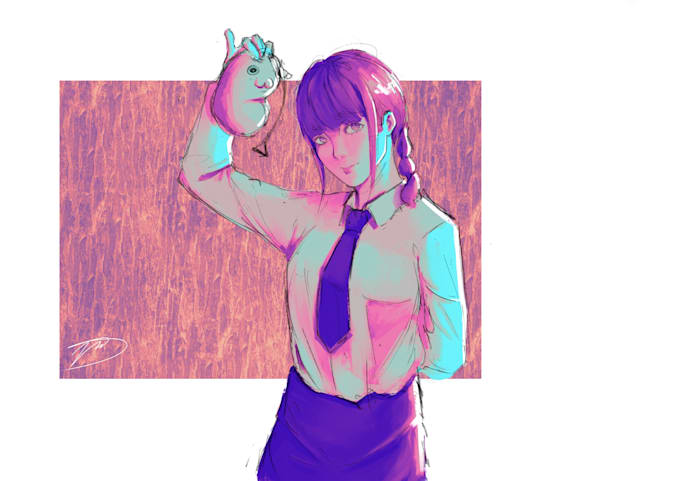 Make a rough line work with color painted art by Vale_n_tine | Fiverr