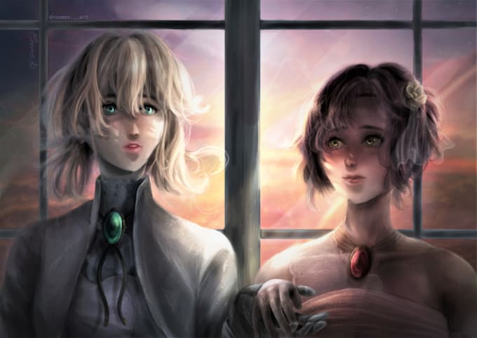 Illustrate semi realistic characters by Cosmos_art | Fiverr