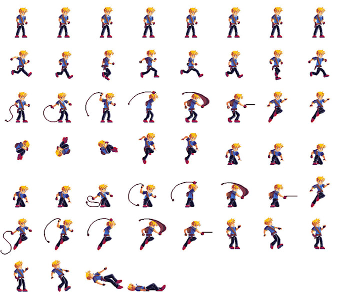 Make a sprite sheet pixelart for your 2d game by Alysonmonteiro | Fiverr