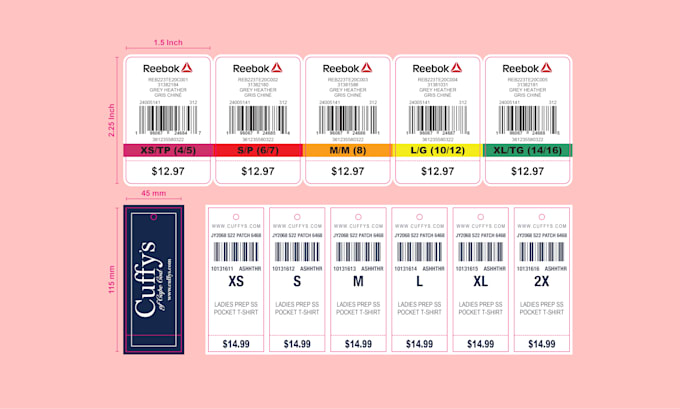 Design 5 barcode stickers, hang tag, and label for your brand by Adeel ...