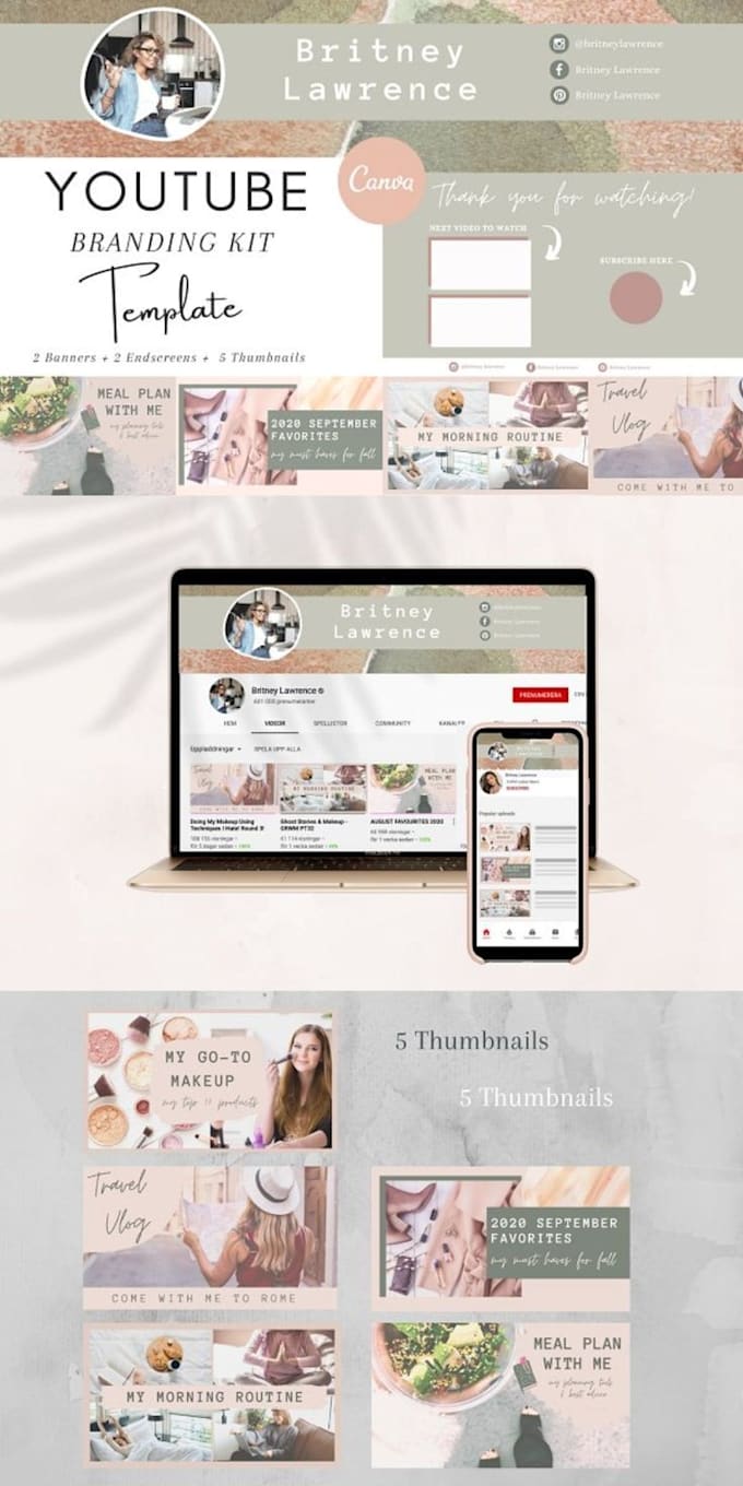 Design modern beautiful and minimalist thumbnails on canva by ...