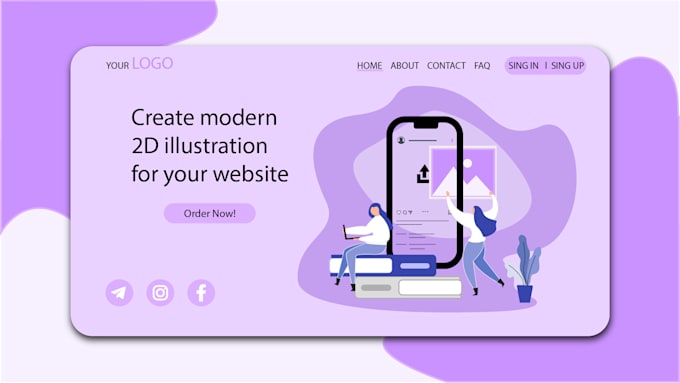 Do flat 2d illustration for your web, app, presentation or business by ...