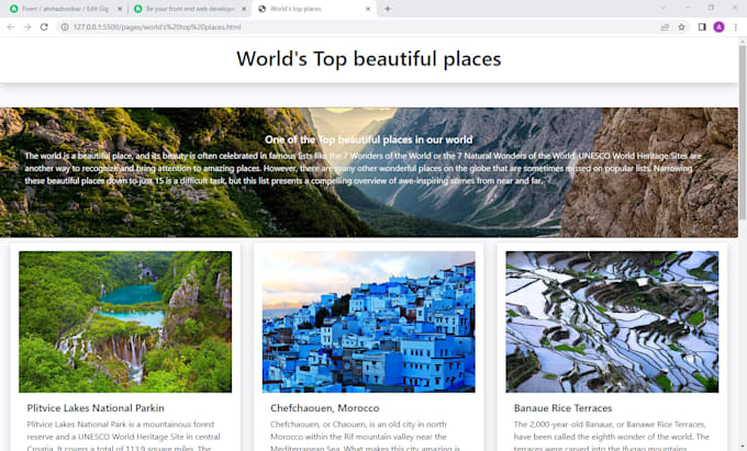 Create a website using html and css by Ahmadsonbar | Fiverr