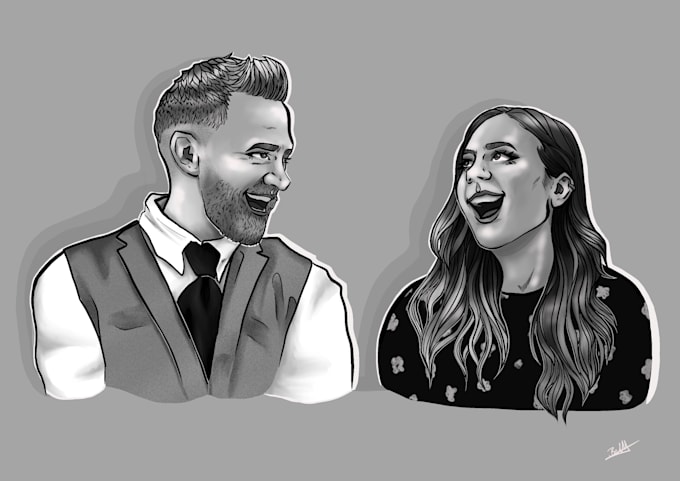 Draw you and your partner by Smartcookiedsg | Fiverr