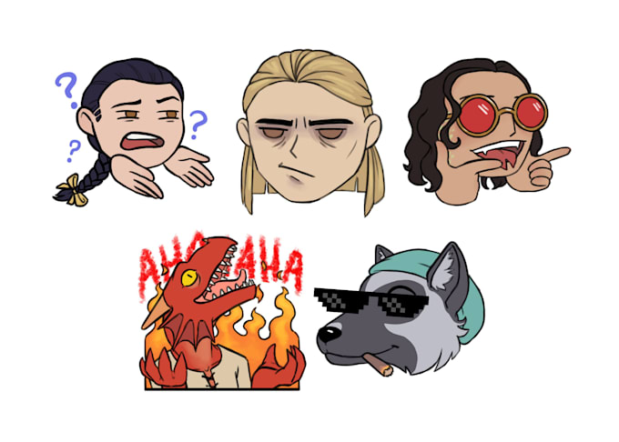 Create custom character emojis for discord by Brynndavidson | Fiverr