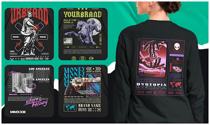 Design modern artsy and edgy streetwear urban clothing by Hellowvrld ...