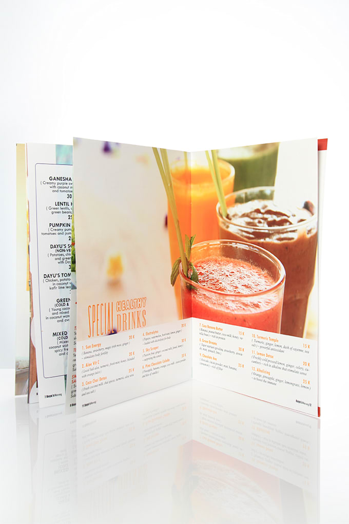 Design a magazine style restaurant menu book by Foodshot | Fiverr