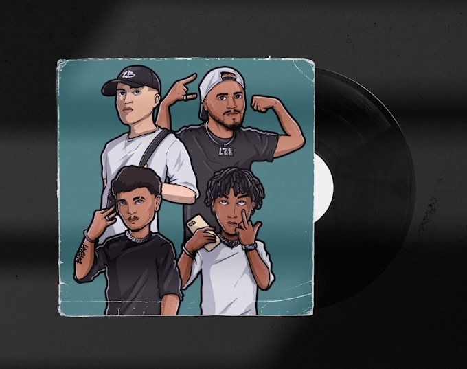 Create cool cartoon album cover art for you by Speacil_food | Fiverr