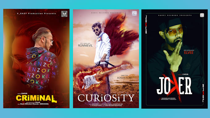 Songs poster design and thumnail makers by Cscshadab | Fiverr