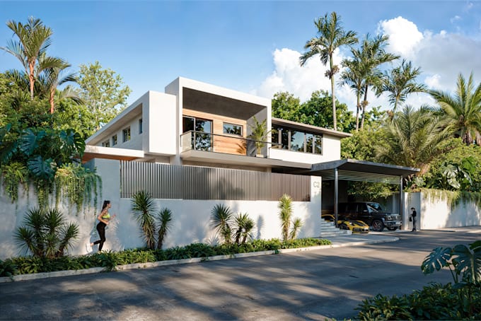 Create small exterior house, architecture rendering images by Mjozwiak ...