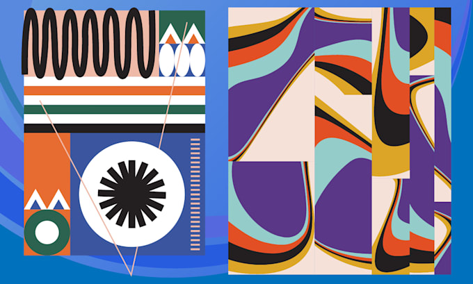 Vector abstract geometry and color separation by Abshabbir | Fiverr