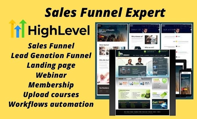 Build gohighlevel sales funnel, landing page and website on gohighlevel ...