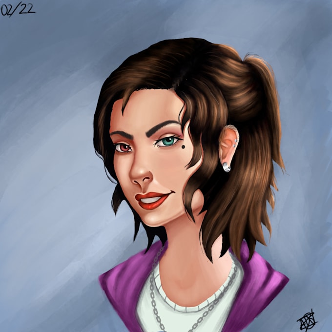 Draw a pretty semi realistic illustration by Theathenist | Fiverr