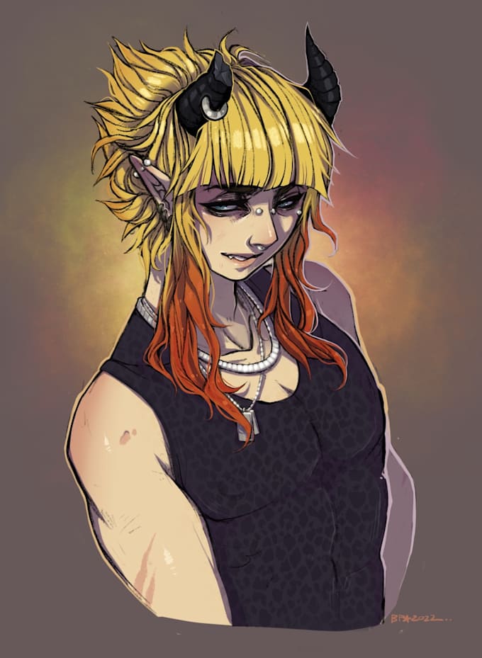 Do a refined colored sketch of your characters by Browniepops | Fiverr