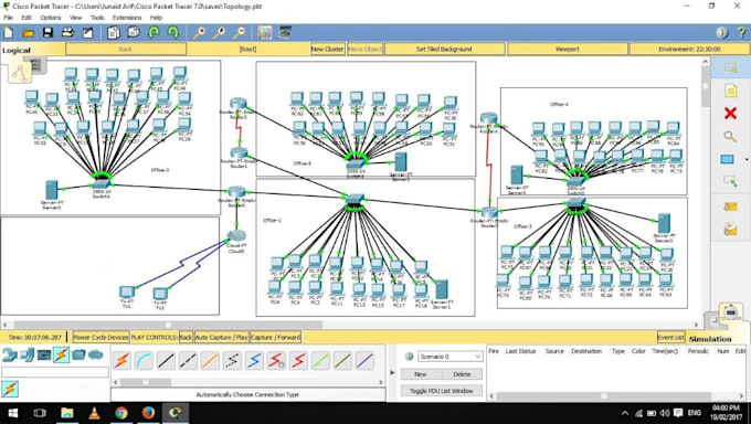 Cisco network design and configuration of packet tracer by Mactro | Fiverr