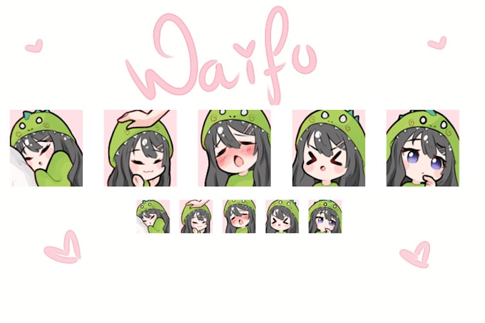 Draw Cute Custom Emotes Sub Badges By Itswaifu Fiverr