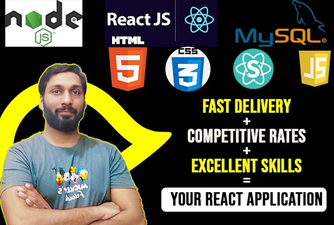 Be your professional reactjs and nodejs developer with mern stack by Arsalan_gfx | Fiverr