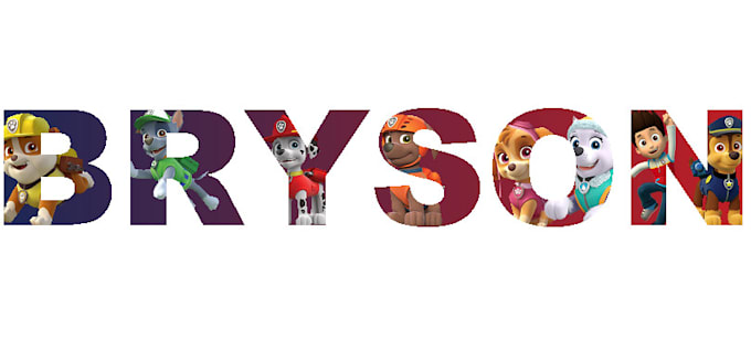 Create a paw patrol name graphic for you by Mommisami | Fiverr