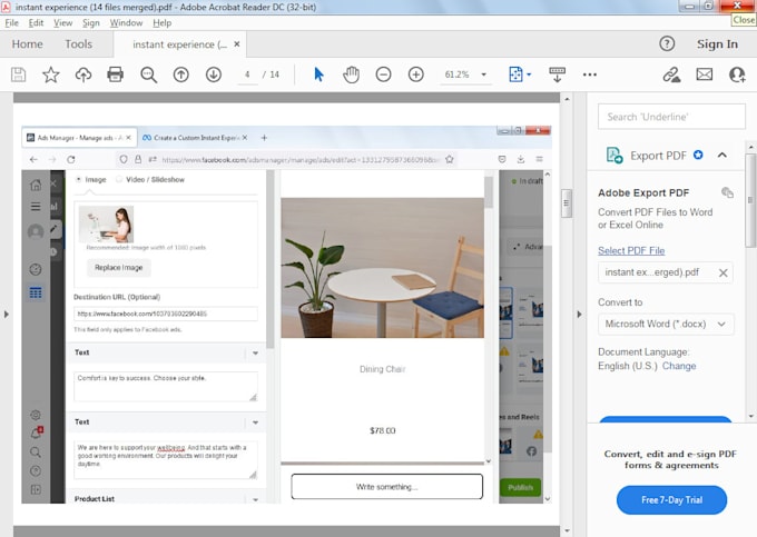 Create an instagram instant experience ad by Rominak123 | Fiverr
