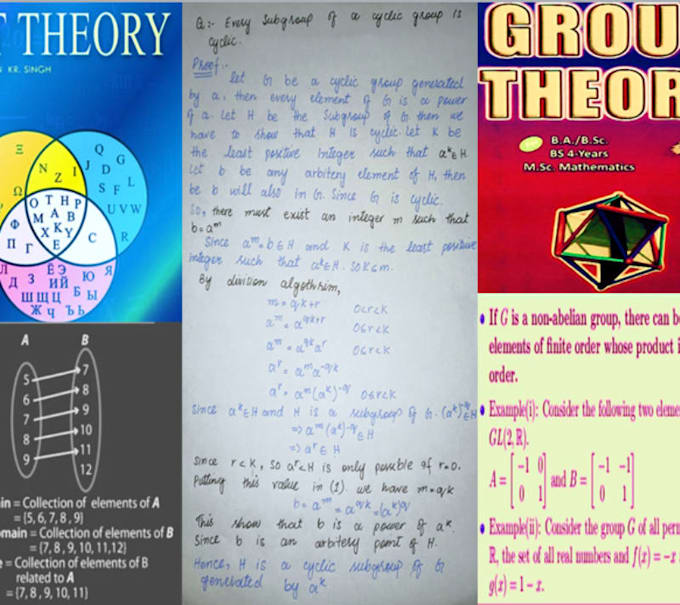 Help in group,set,graph,number,measure,ring theory by Amnaakram55 | Fiverr
