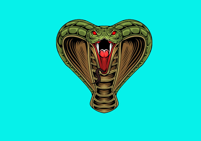 Create your graphic artist king cobra head design with fastest deliver ...