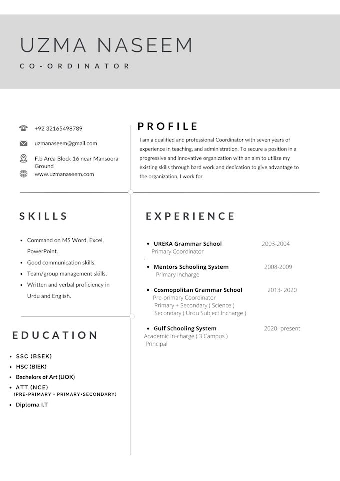 Write a unique resume, cv,cover letter, and linkedin by Areeba_faheem1 | Fiverr