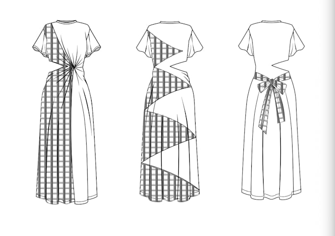 Make garment technical flat sketch, flat drawing by Nikiliu237 | Fiverr