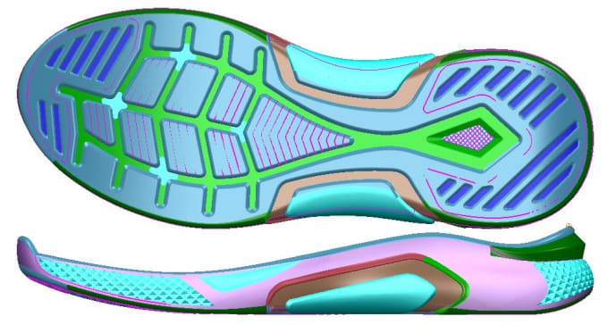 Create 3d and 2d shoe sole,outsole and insole design for you by Sole ...