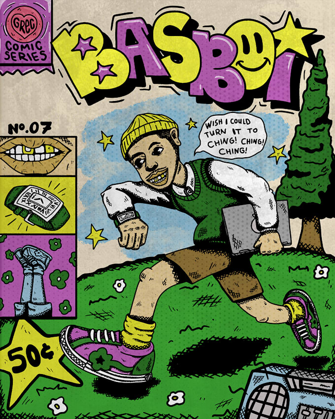 Draw comic style hip hop rap music illustration art by Gavinvikram | Fiverr