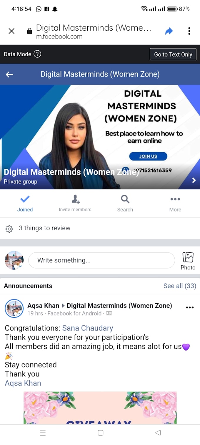 Be your facebook group and page moderator by Aqsaagha279 | Fiverr