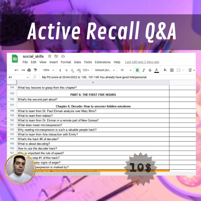 Create your active recall questions, to make it easy for you by ...