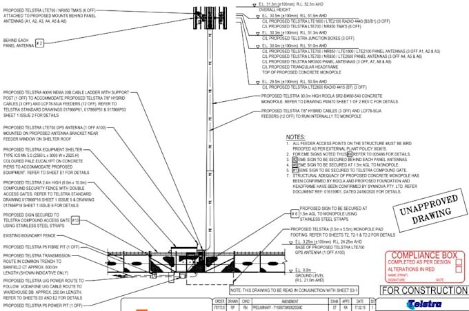Do professional design and drafting for a telco solution and building ...