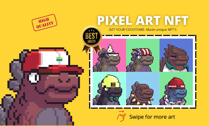 Create pixel art nft base character for your nfts by Adamprodesign1 | Fiverr