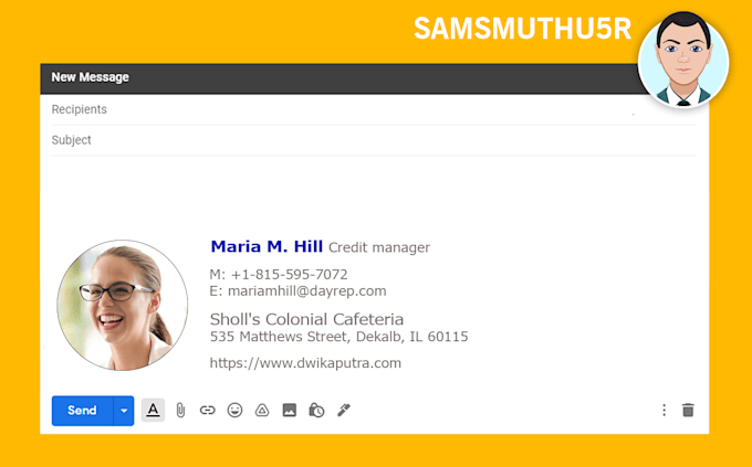 Design responsive html email signature by Samsmuthu5r | Fiverr