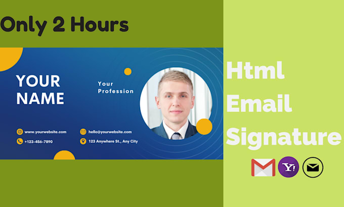 Create minimal email signature with html css by Rifudrop | Fiverr