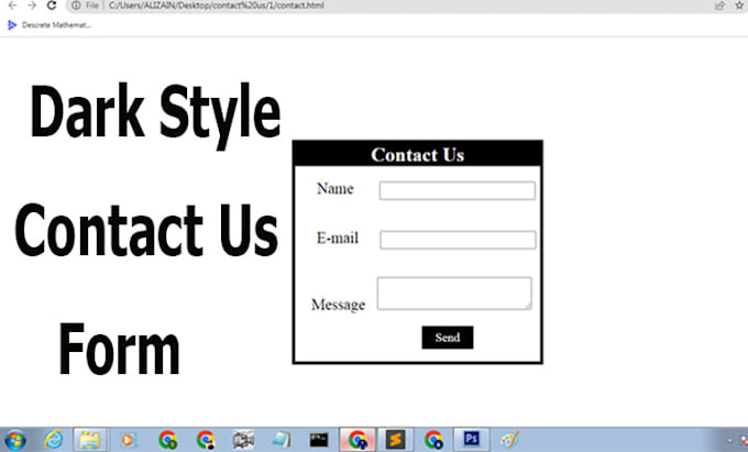 Do responsive contact us form using html css by Zain_developer0 | Fiverr