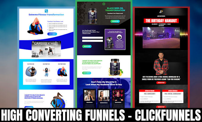 Build a high converting funnel in clickfunnels, sales page, landing ...