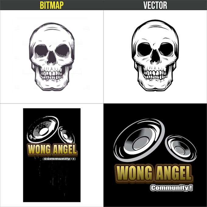 Tracing gambar bitmap dengan manual trace by Dedikecil | Fiverr