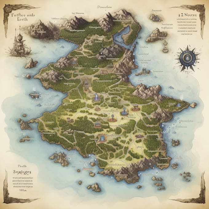 Create your own fantasy map in my style by Vayneghmore4 | Fiverr