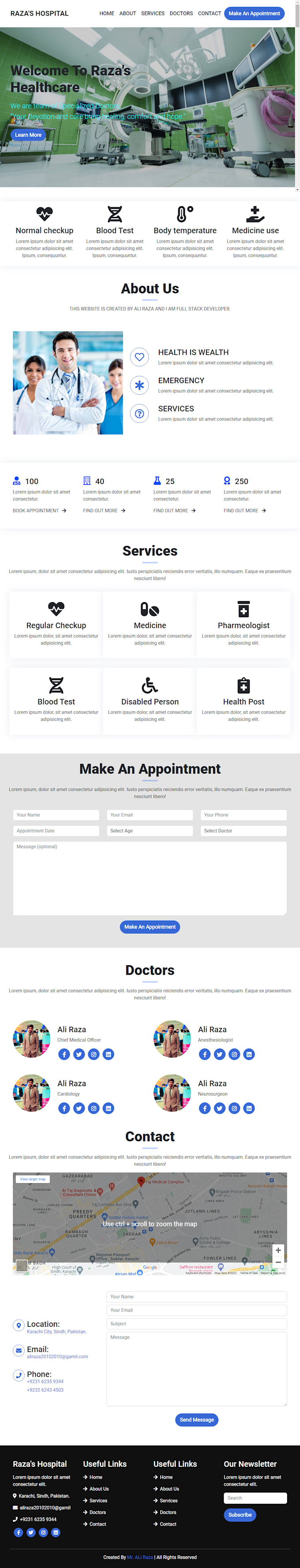 Be your professional frontend developer using html css js and bootstrap ...