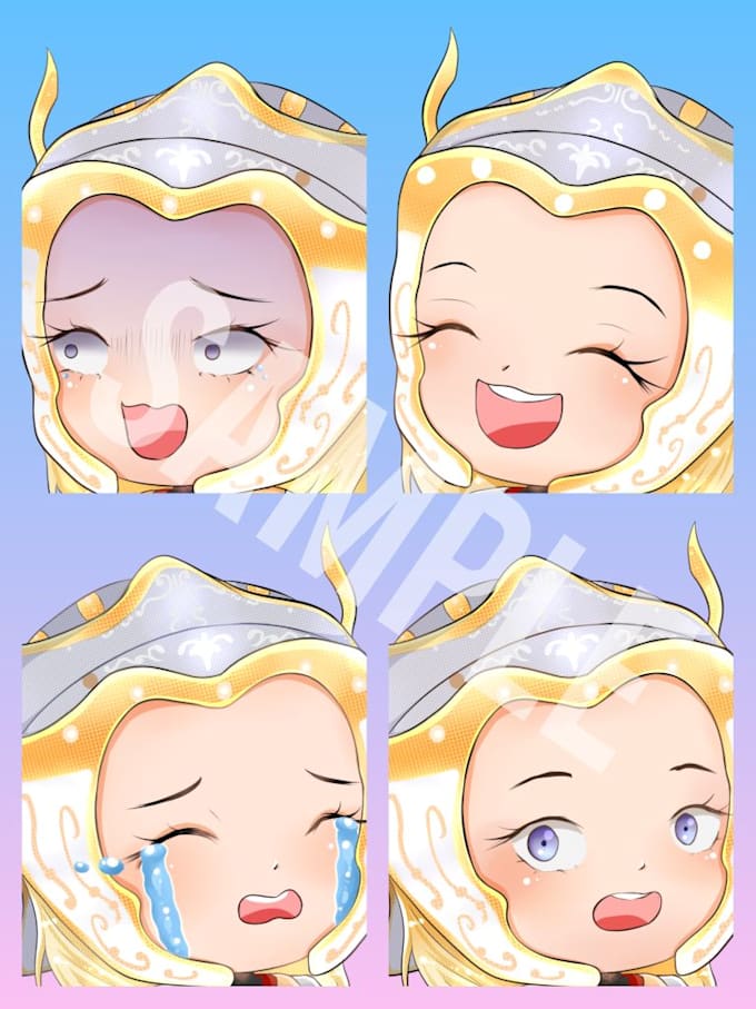 Draw chibi style emotes by Toruu_1130 | Fiverr