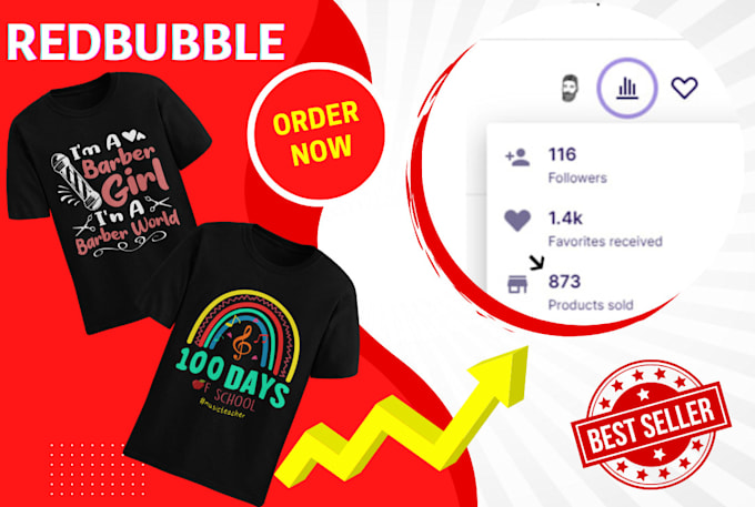 Create redbubble t shirt designs with fully keywords research by ...