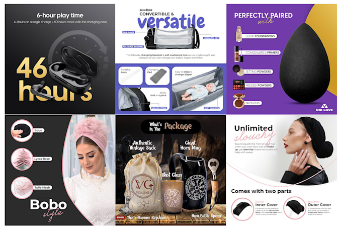 Design amazon listing infographic images by Abubakerahsan | Fiverr