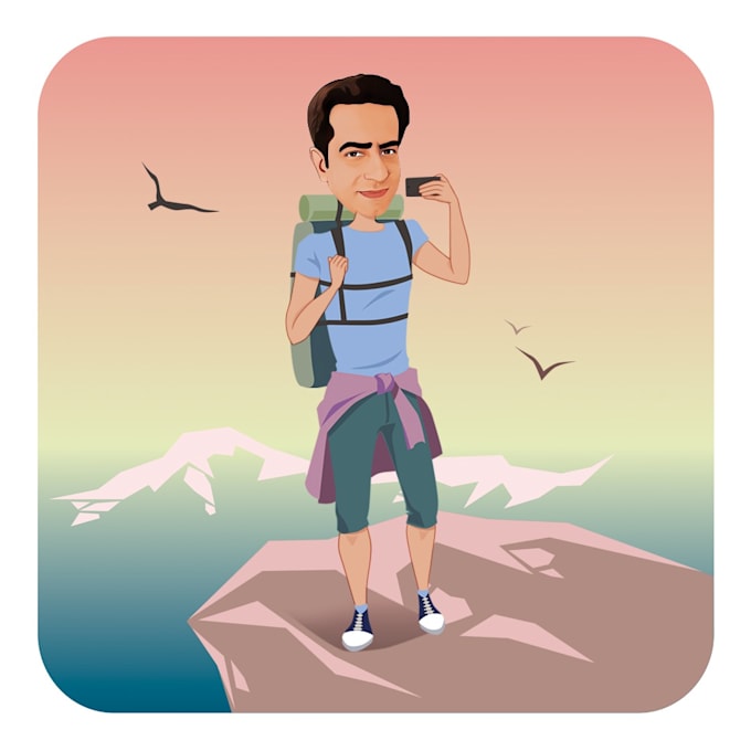 Create a funny cartoon of your photo by Isam147 | Fiverr