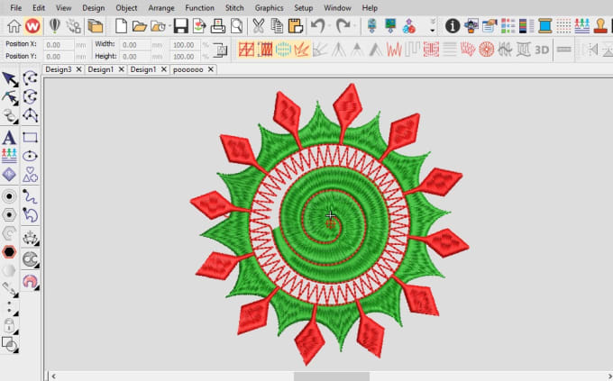 Design custom embroidered patches and convert into dst, emb by ...