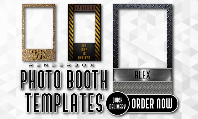 Create a photo booth overlay template design by Renderb0x | Fiverr