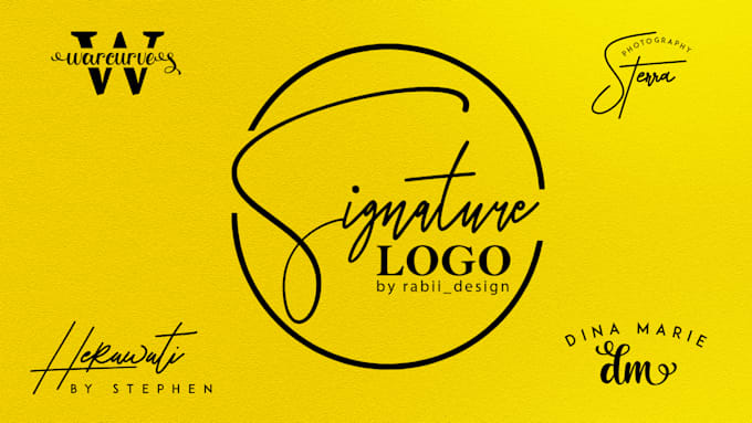 Design professional signature or watermark logo in 12hrs by Rabii ...