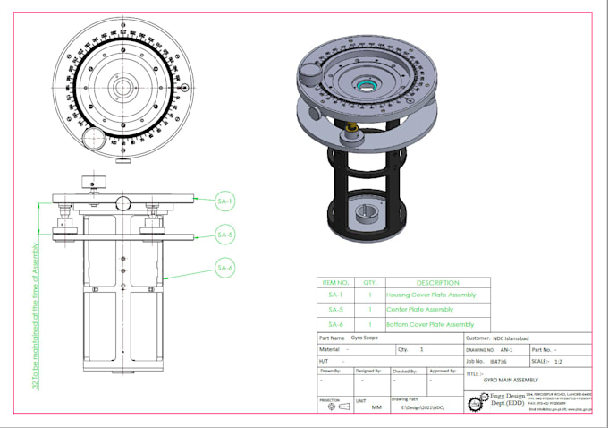 Design 3d 2d cad model for mechanical part design 3d printing drawings ...