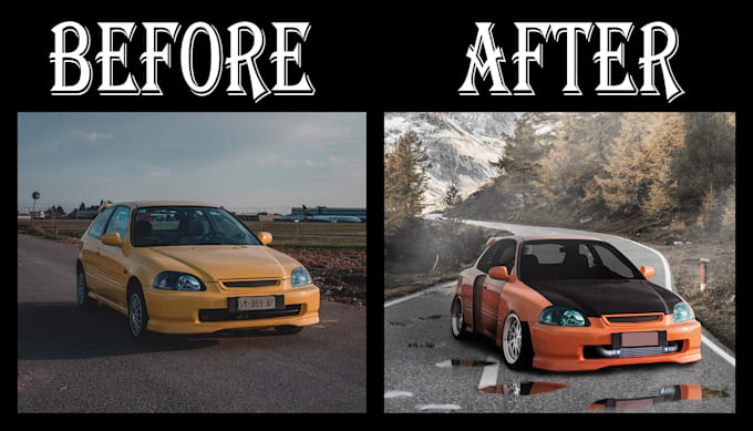 Modify your car using photoshop by Manuel589 | Fiverr
