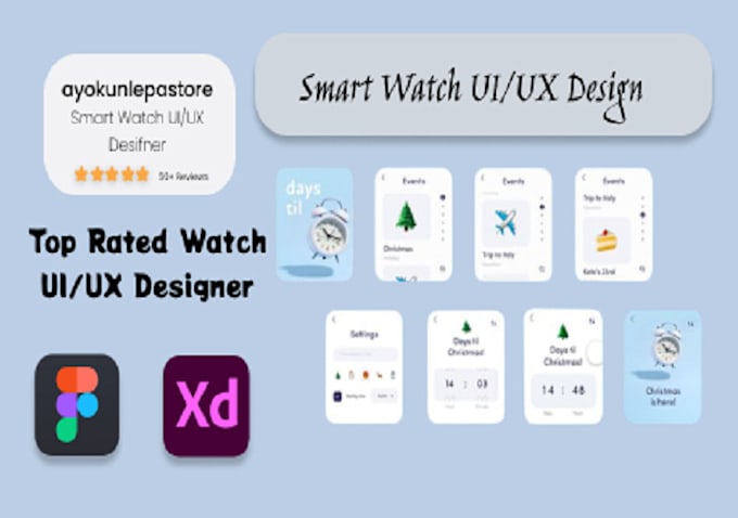 Design ui ux for apple watch or android smartwatch by Ayokunlepastore ...